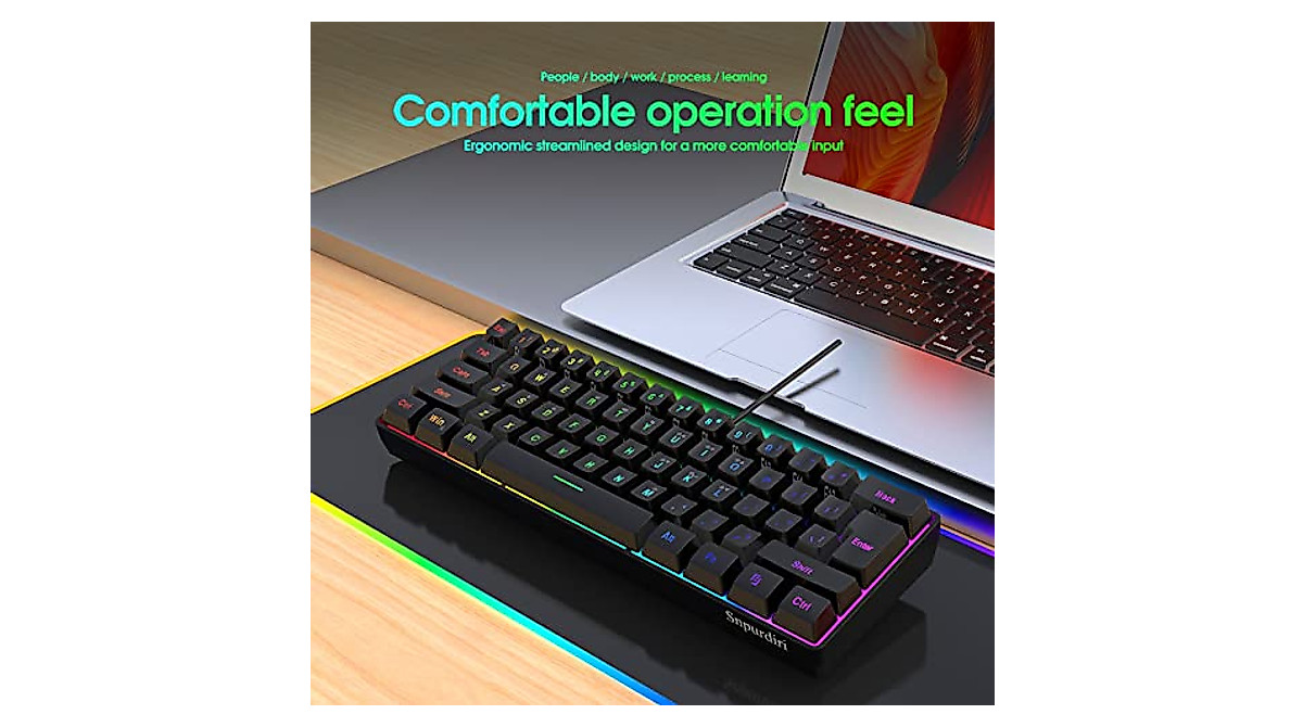DGG 60% Gaming Keyboard and Mouse Combo, Small Keyboard and Mouse Set ...