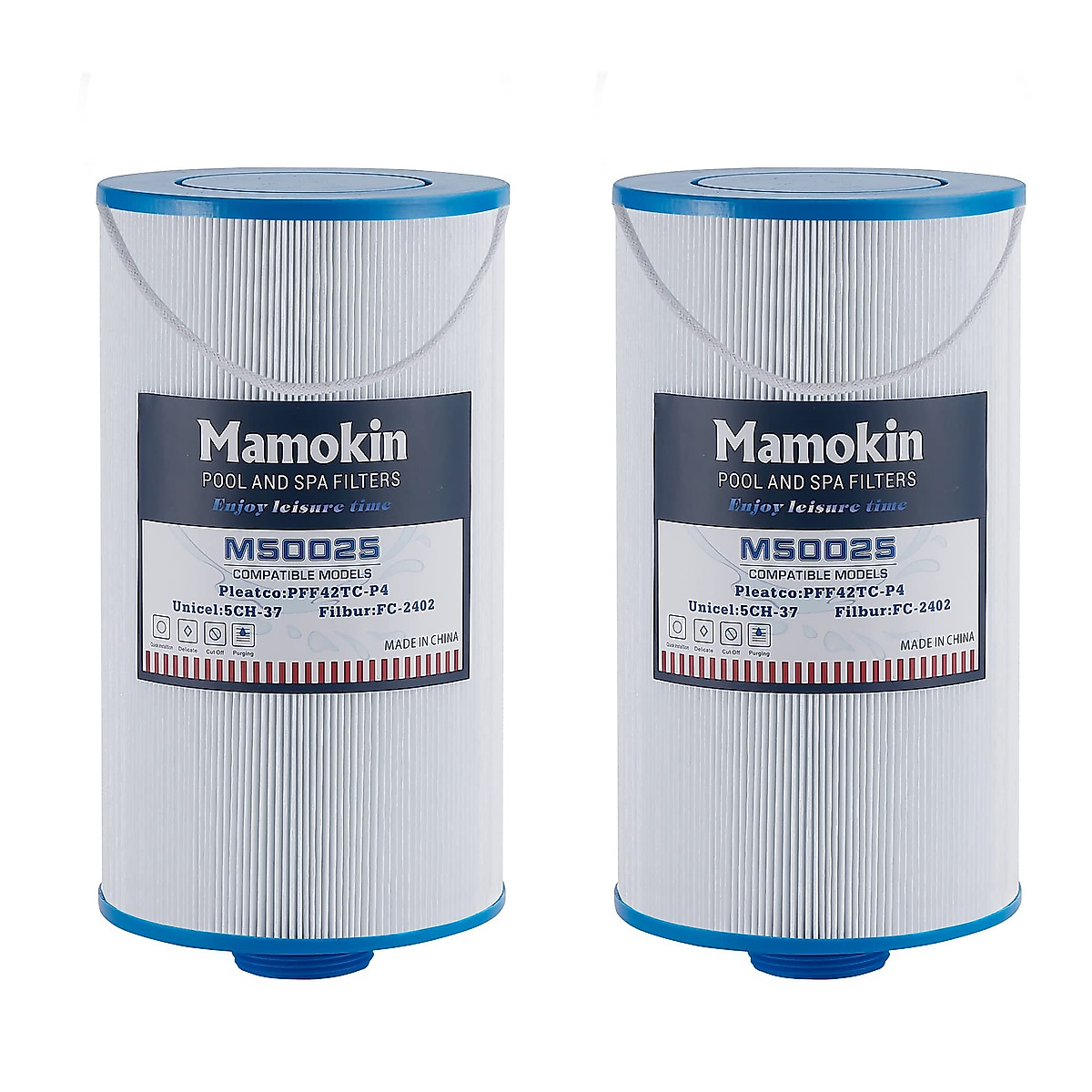Mamokin 303279 Hot Tub Filter Replaces Filbur FC-2402, 5CH-37, PFF42TC-P4, 78460 and Lifesmart, AquaTerra, Fantasy, Freeflow, Simplicity, Bermuda, Aspire, Azure, Spa Filter-2 Pack
