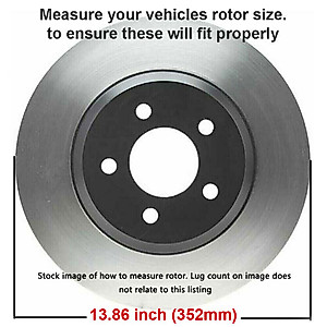 Detroit Axle - Brakes Kit for Ford Explorer Taurus Flex Police Lincoln MKT MKS Disc Brake Rotors Ceramic Brakes Pads Front and Rear Replacement : 13.86'' inch Front Rotor & 13.58'' inch Rear Rotor