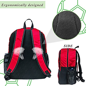 Rudmox Soccer Ball Bag-Backpack for Basketball,Volleyball with Cleat Shoes and Ball Compartment for Sports Team,Trainning