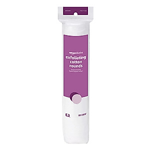 Amazon Basics Exfoliating Cotton Round, 600 Count (6 Packs of 100) (Previously Solimo)
