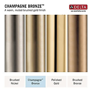 Delta Faucet Saylor 17 Series Gold Shower Valve Trim Kit with H2Okinetic Shower Head, Delta Shower System, Shower Faucet Set, Shower Head and Handle, Champagne Bronze T17235-CZ (Valve Not Included)