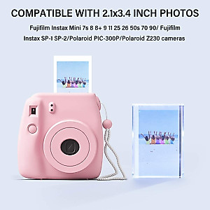 Instax Mini Photo Frames 2x3, Polaroid Picture Frame, Iridescent Acrylic Picture Frames for Desktop & Tabletop, Mini Instant Photo Frames for Fujifilm & Polaroid Film (3 Pack)Polaroid Frame for Photos