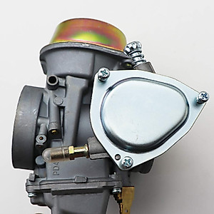 KIPA Carburetor For Yamaha RHINO 660 YFM660 YXR660FA YXR660FSE YXR660FH YXR660 Hunter UTV ATV 2004 2005 2006 2007 Replace OEM part number 5KM-14901-00-00 2Pcs New Main jets & 2Pcs Fuel Filters