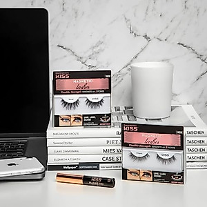 KISS Magnetic False Eyelashes, Charm', 12 mm, Includes 1 Pair Of Magnetic Lashes, Contact Lens Friendly, Easy to Apply, Reusable Strip Lashes