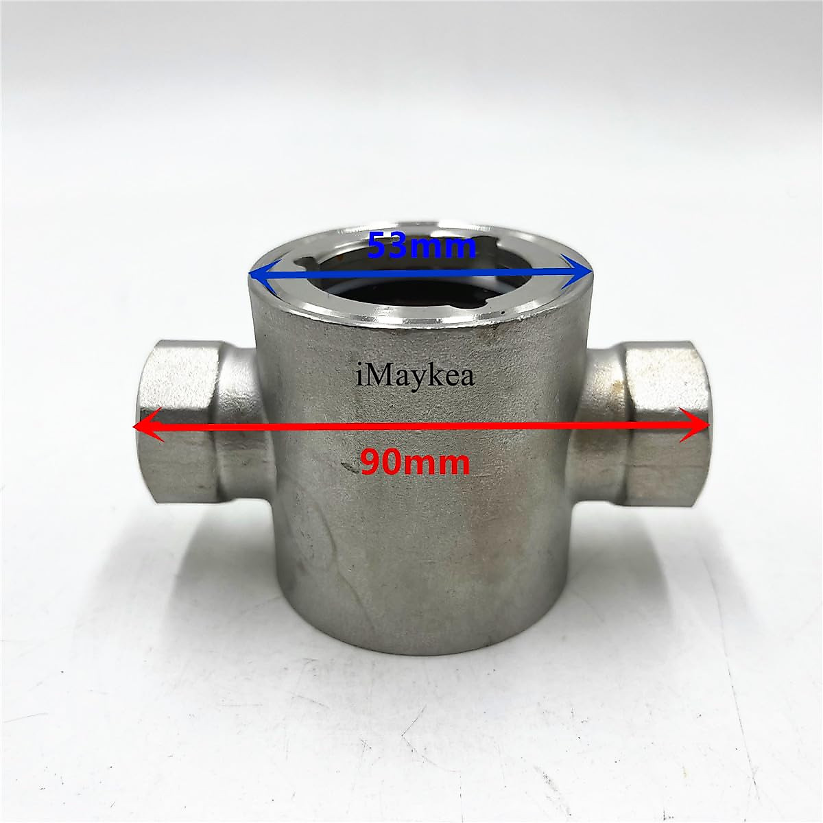 1/2" 3/4" 1" 1-1/4" 1.5" 2" BSP Stainless Steel 304 Sight Water Flow Indicator With Concentric PTFE Impeller (1/2" DN15)