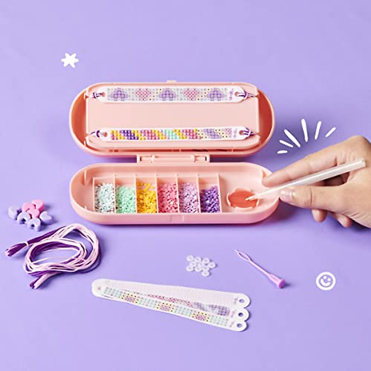 Blingle Bands DIY Gem Friendship Bracelet, 5 Band On The Go Starter Pod in 6 Piece CDU - Arts & Craft Activity for Ages 7 and Up