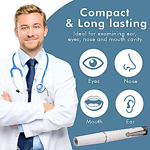 Novamedic 5 Pack LED Pen Light with Pupil Gauge, Reusable Medical Diagnostic Penlight for Doctors Nurses EMTs and Nursing Students, White, Batteries Included