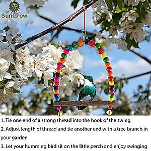 Sungrow Parakeet, Budgie & Hummingbird Swing Perch, Wooden Dowel Makes for Resting Spot, 1-Piece