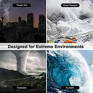 Solar Charger Power Bank with 4 Solar Panels, 26800mAh Portable Solar Charger USB-C PD 18W Fast Charging with Camping Light SOS Flashlight, Compass/Carabiner, Solar Battery Bank for Outdoor