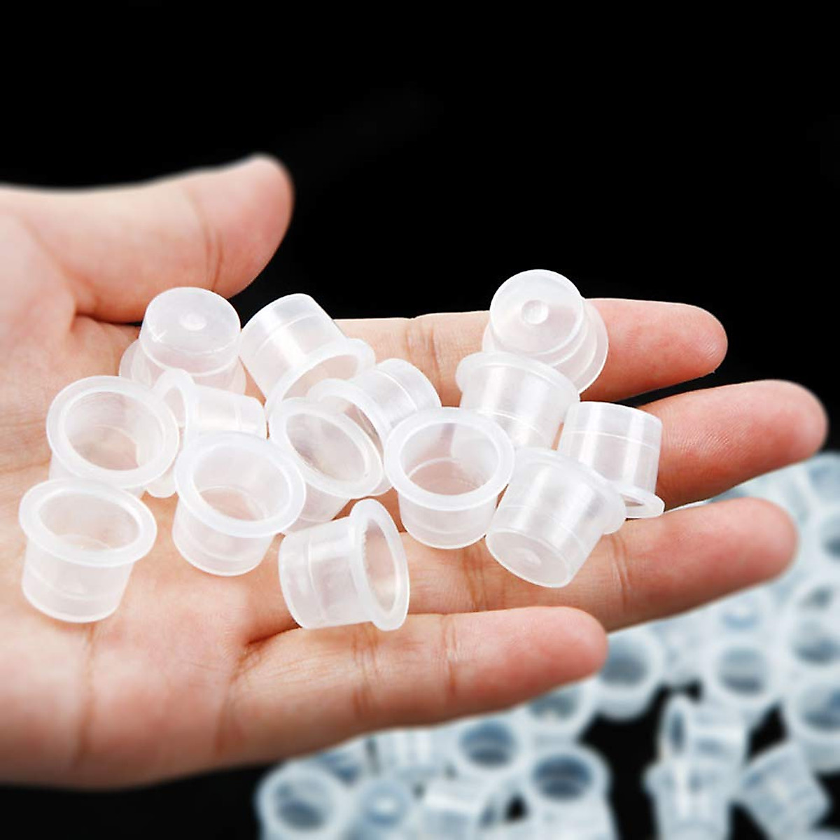 Romlon Tattoo Ink Cap Cups 1000Pcs Tattoo Ink Cups Tattoo Ink Caps Disposable Plastic Pigment Caps Cups for Tattoo Ink Tattoo Pigment Tattoo Accessories Tattoo Kits Tattoo Supplies Sizes #9 Small