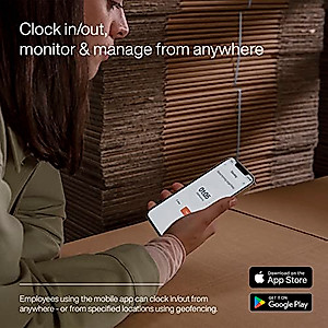 TimeMoto TM–616 Employee Time Clock With RFID and PIN Punching, Office Time Card Machine For Up to 200 Users, Clocking, Scheduling, Timesheets, Reports, Wi-Fi, App for iOS/Android, 3-Year Warranty