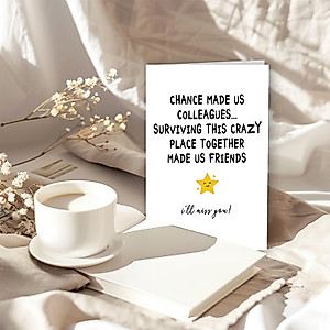 ICOOLYI Funny&Cute Cards for Boss,Colleague,Perfect for Goodbyes&Farewells,Coworker Leaving Card,Miss You Cards,Thank You Cards,Funny New Job Card