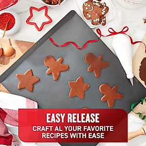 T-fal airbake Cookie Sheet, 16 x 14, Dark Non-stick