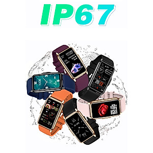 Black Fitness Tracker Smart Bracelet for Men and Women Ladies Smart Watch with Pedometer Sleep Message Notification 1.47" Full Touch Screen for Android and iOS Phones