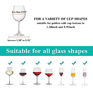 MOCOUM Wine Glasses Rack Under Cabinet Stemware Rack, Wine Glass Hanger Rack Wire Wine Glass Holder Storage Hanger for Cabinet Kitchen Bar (Black, 5 Rows 1 Pack)