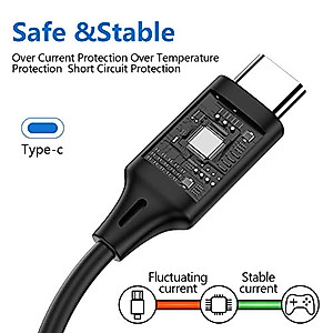 Charging Cable for Nintendo Switch/Switch Lite/Switch OLED, 3 in 1 6FT Nylon Braided USB C Charging Cord, Compatible with Mobile Samsung, Galaxy S9, S9 Plus, S8, HTC 10, LG