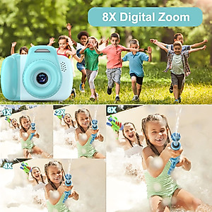 Goopow Mini Kids Camera Toys for 3 4 5 6 7 8 Year Old Girls Boys, Toddler Children Digital Video Camcorder Camera, Best Chritmas Birthday Festival Gift for Kids - 32G SD Card Included