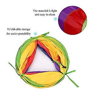 Andiker Cat Tunnel, Cat Tubes for Indoor Cats Collapsible Cat Play Toy for Puzzle Exercising Hiding Training and Running with a Red Fun Ball and 2 Holes (25&120cm) (Colorful)