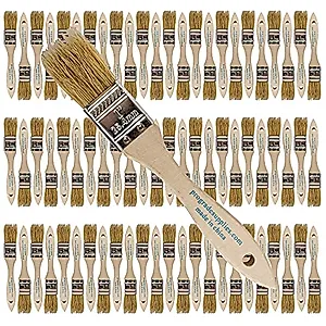 Pro Grade Chip Paint Brushes - 96-Pack - 1" Chip Brushes for Paints, Stains, Varnishes, Glues, & Gesso - Home Improvement - Interior & Exterior Use