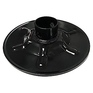 Lippert Hall Effect Ground Control 3.0 Rear Jack Footpad, 9" Diameter, Fits 2" I.D. Tube, Strong Black Powder-Coated Steel Construction, Easy Installation - 377962