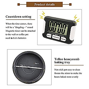 Household Coffee Roasters Machine Electric Coffee Beans Roaster for Cafe Shop Home Use 500g/1.1lb (Upgrade 110V-120V)