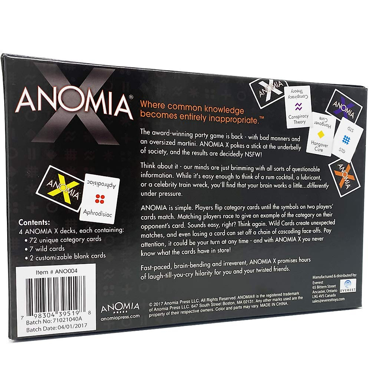 Anomia X Card Game