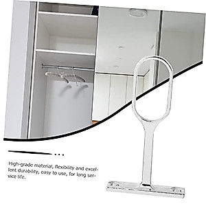 Cabilock 10pcs Closet L Brackets Heavy Duty Heavy Duty Curtain Rod Pipe Brackets Shower Rod Supports Closet Rod Line Rod Holder Zinc Alloy Silver Alloy Closet Rod Pipe Top Loading