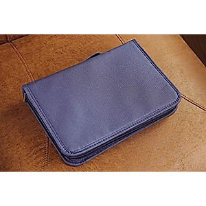 Isaiah 40:31 Eagle Bible Cover, Zippered, with Handle, Canvas, Navy, Large