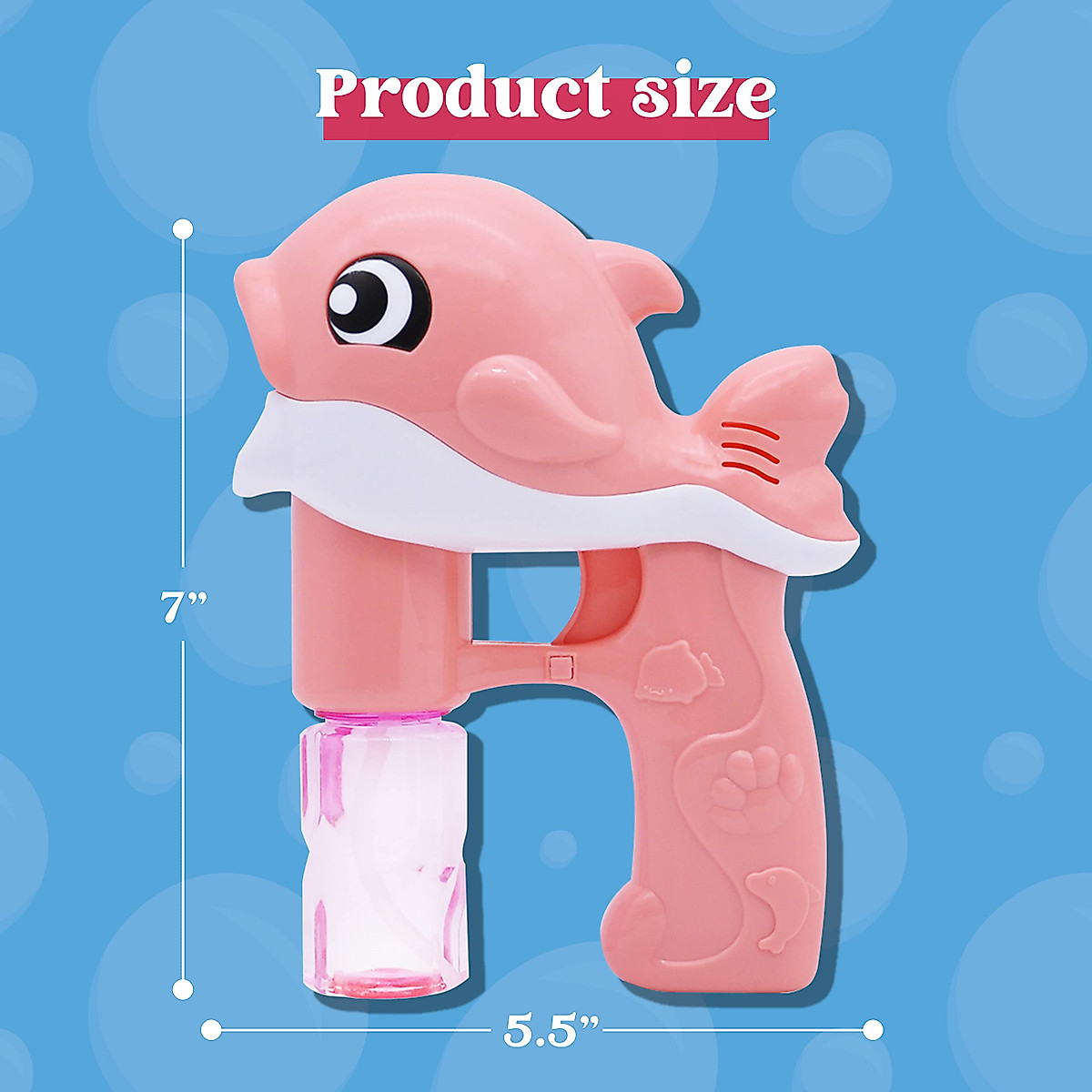 JOYIN 2 Bubble Guns Kit, Whale Automatic Bubble Maker Blower Machine with 4 Bubble Solutions for Kids, Bubble Blaster, Summer Toy, Birthday, Outdoor & Indoor Activity, Easter, Valentine Party Favors