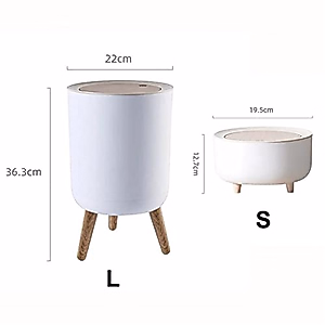 LYSLDH Garbage Can Desktop Trash Can Simple Press Trash Storage Bin Dormitory Bedside Table Round Trash Can (Color : D, Size : 1pcs)