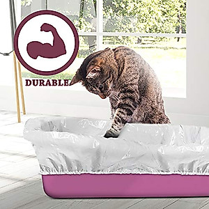 Alfapet Cat litter box liners, Elastic bags liners, 20 Count For Large, X-Large, Giant, Extra-Giant Size litterbox- With Sta-Put Technology for Firm, Easy Fit- Quick + Clever Waste Cleaners, Pack of 2