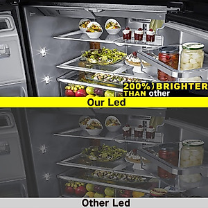 NEW 1 PCS W10515058 and 2 PCS W10515057 LED Light Set Compatible with Whirlpool Kenmore Maytag freezer refrigerator, Replaces WPW10515058, W10522611, AP6022533 PS11755866, WPW10515057