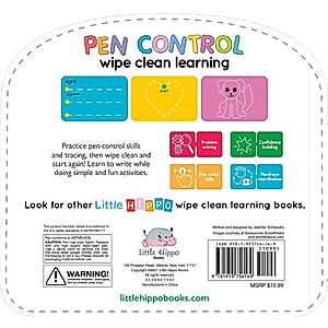 Write & Wipe Pen Control - Children's Novelty Learning Board Book - Wipe Clean - Educational
