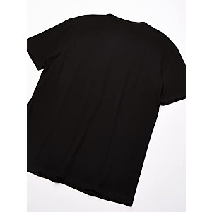 A|X ARMANI EXCHANGE mens Crew Neck Logo Tee T Shirt, Quilted Logo Black, Medium US