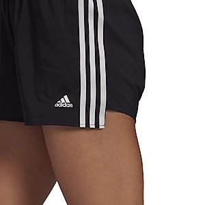 adidas,womens,3-Stripes Woven Shorts,Black/White,Medium