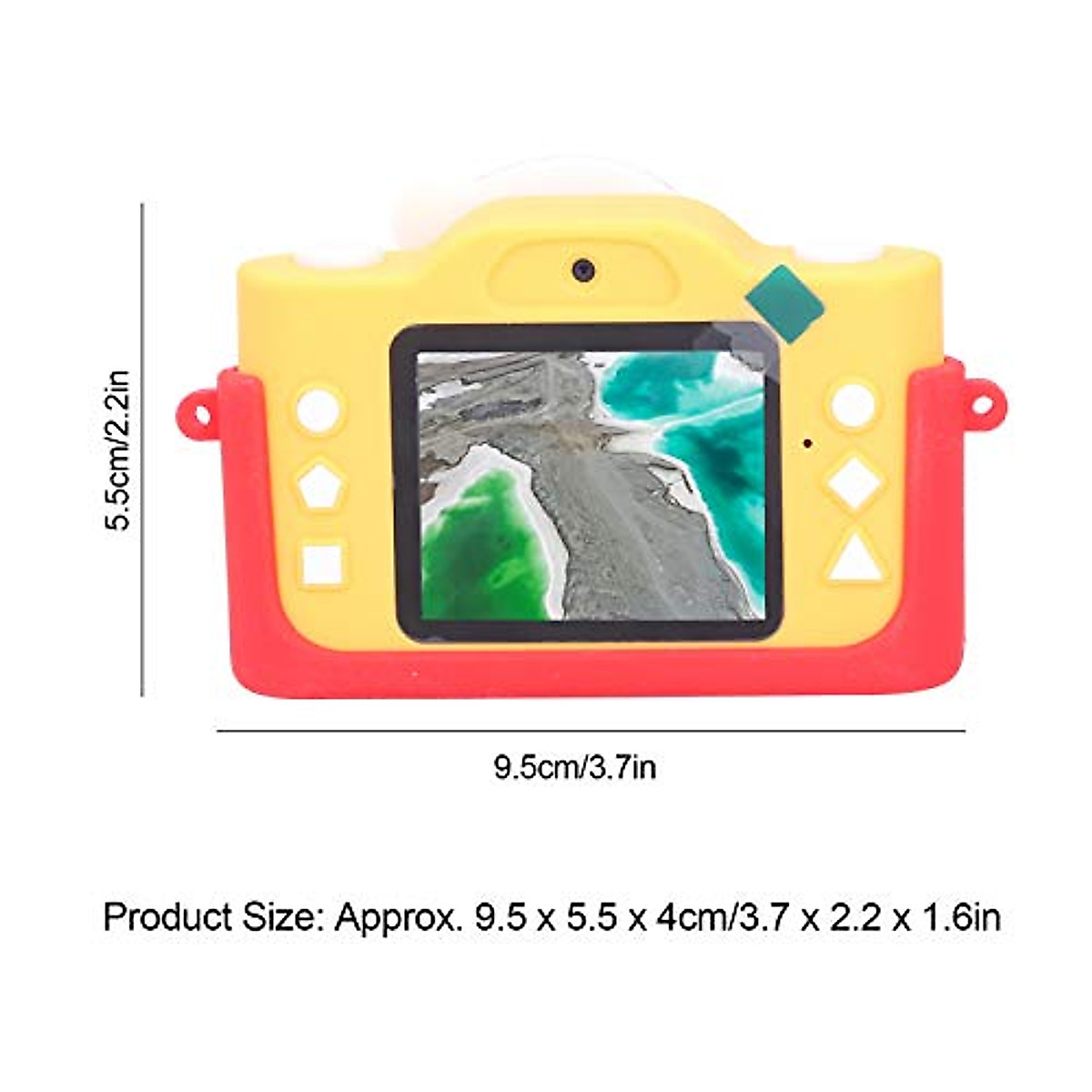 Camera Cartoon Santa Claus Video Dual Camera USB Rechargeable Music Camera for Children and Toddlers Boys and Girls