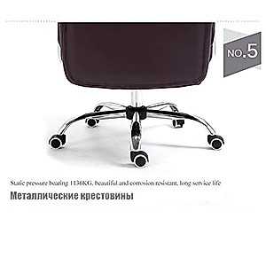 LUKEO Office Chair Computer Chair Soft and Furniture European Seat for Cafe Home Chair for Gift (Color : E)