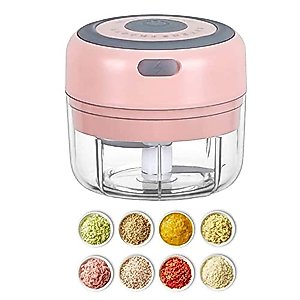 Electric Mini Garlic Chopper, 100ML USB Mini Food Chopper Garlic Mincer, Vegetable Chopper, Onion Chopper, Portable Small Food Processor for Garlic, Ginger, Chili, Vegetables