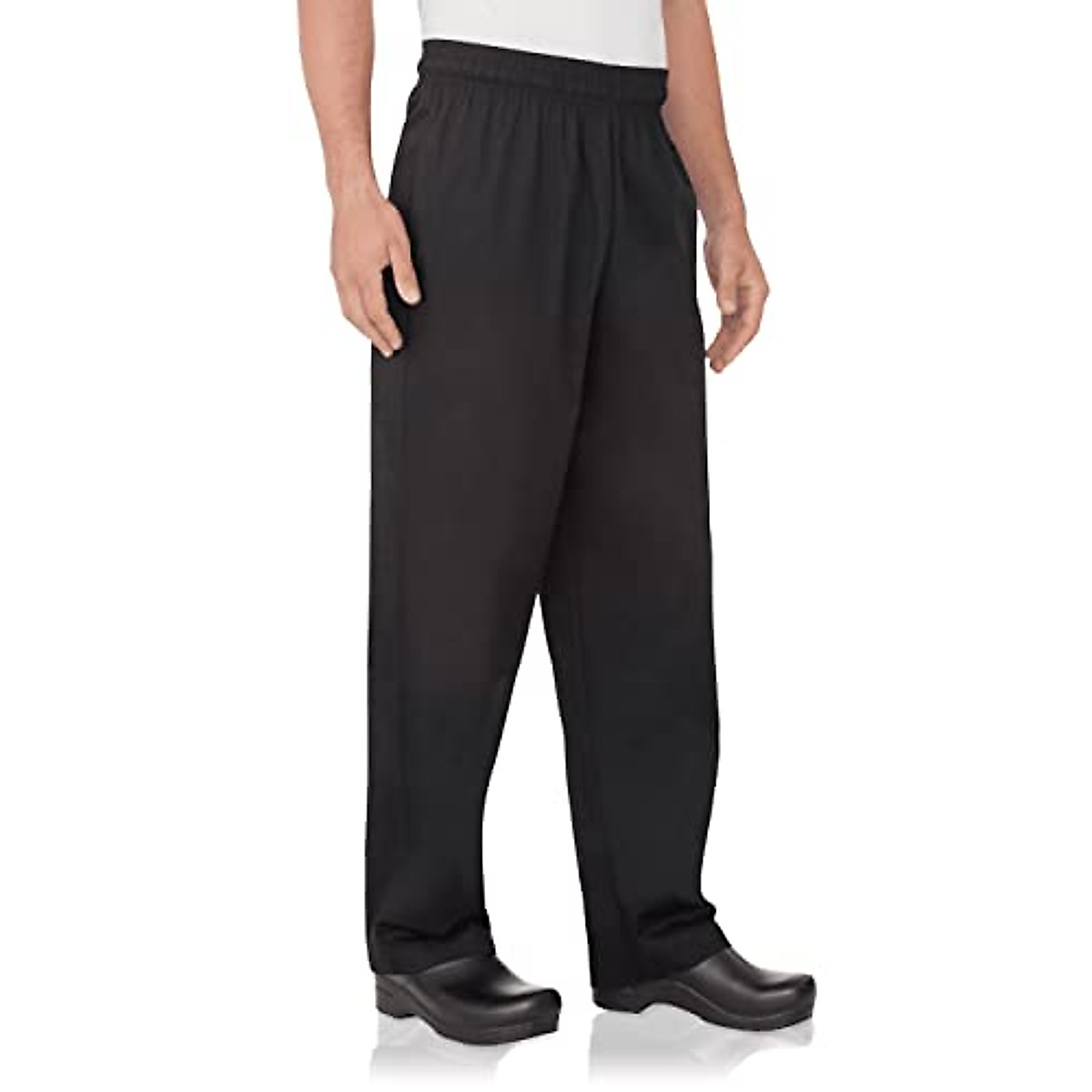 Chef Works Men's Essential Baggy Chef Pants, Black, Large