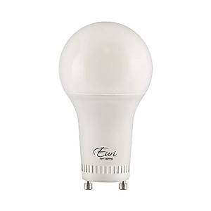 Euri Lighting EA19-14W1140eGV, LED Multi-Volt 120-277V A19, 14W (100W Equivalent), 4000K (Bright White) GU24 Base, Damp Rated, UL & Energy Star, 3YR 15K HR Warranty