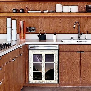 Dishwasher Magnet Cover Night Sky Milky Way Nature Panorama Magnetic Refrigerator Stickers Decorative Appliance Cover Fridge Panels Metal Door Garage 23x26in