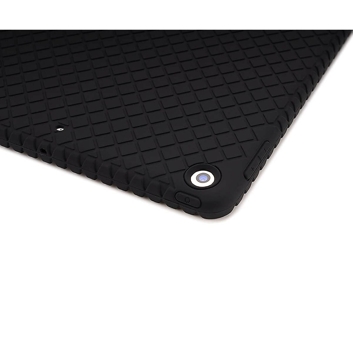 Veamor 10.2 in Silicone Back Case Cover, Anti Slip Rubber Protective Skin Soft Bumper for Apple iPad 9th (2021)/8th (2020)/7th (2019) Gen, Kids Friendly/Lightweight/Ultra Slim/Shockproof (Black)