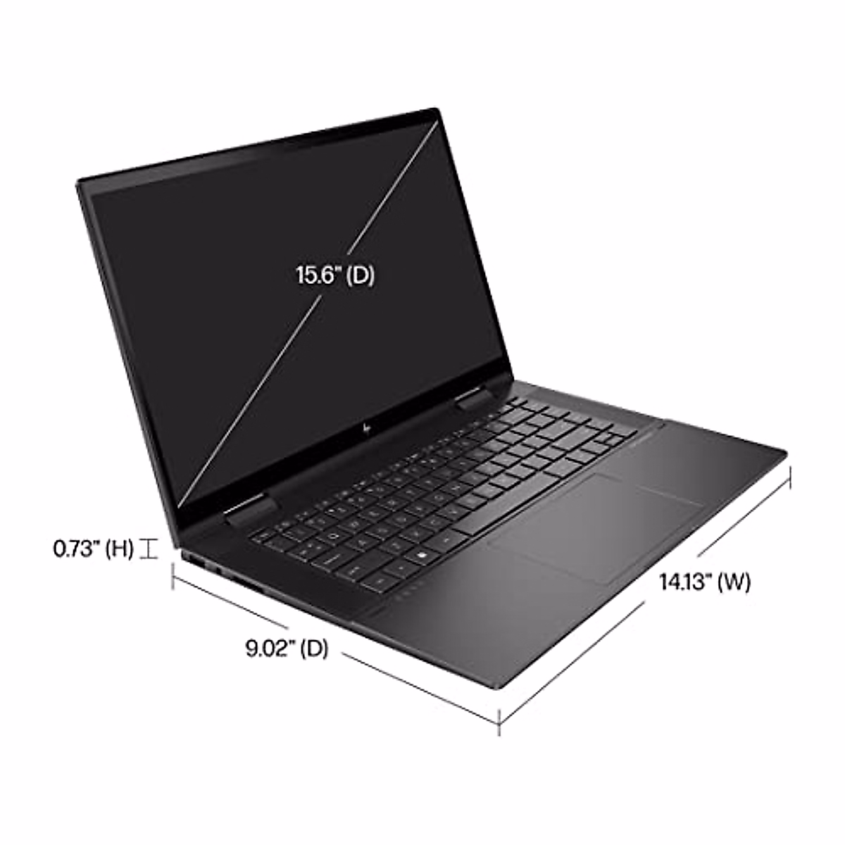 HP 2022 Envy x360 2-in-1 15.6" Touchscreen Laptop, AMD Ryzen 7 5825U, 64GB RAM, 2TB PCIe SSD, AMD Radeon Graphics, True Vision 5MP IR Camera, Backlit Keyboard, Win 11, Black, 32GB USB Card
