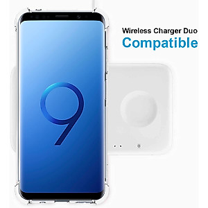 zaztify Phone Case for Samsung Galaxy S9 Plus, Lovely Irregular Red Black Love Heart Lovecore Aesthetic Cute Pattern Shockproof Protective Anti-Slip Thin Slim Soft Clear Phone Cover Shell