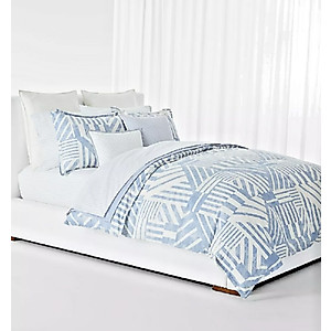 Lauren Ralph Lauren Bennett Geometric 3-Pc. Full Queen Duvet Cover Set Cornflower Blue