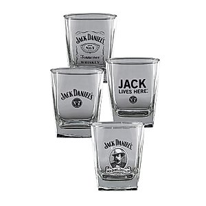 Jack Daniel's Double Old Fashioned Glass DOF Set of 4