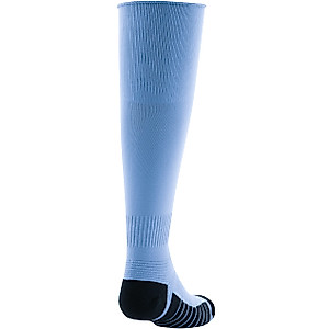 Under Armour Youth Soccer Over-The-Calf Socks, 1-Pair, Carolina Blue/Black/White, Small