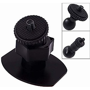 iSaddle CH01B 1/4" Thread Camera Mount Mini Double-Sided Adhesive in Dash Cam Mount Holder - Universal Tripod Permanent Holder Fits Sony/Ricoh/HP/GoPro/Oculus (M4 M6 Screw Join Ball Included)