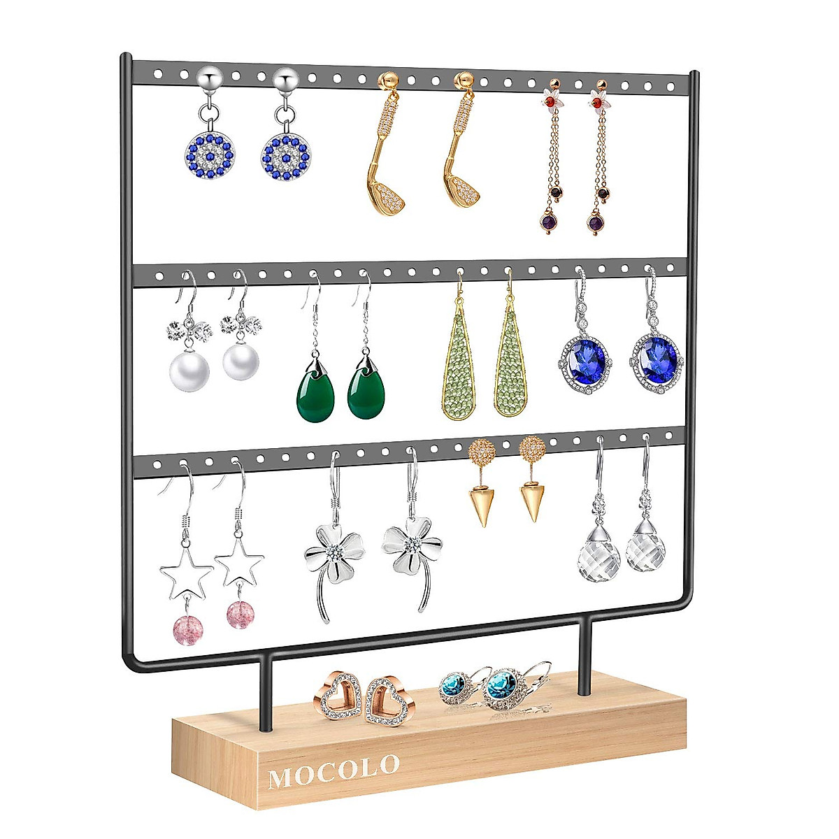 Mocolo Earring Organizer Stand, Earring Display Stand, Earring Holder for Hanging Earrings
